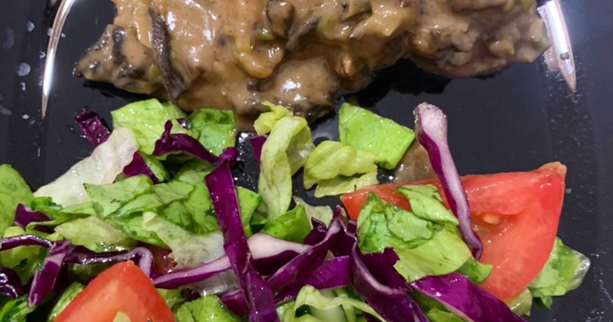 Peceto con salsa de champiñones - 8 recetas caseras- Cookpad