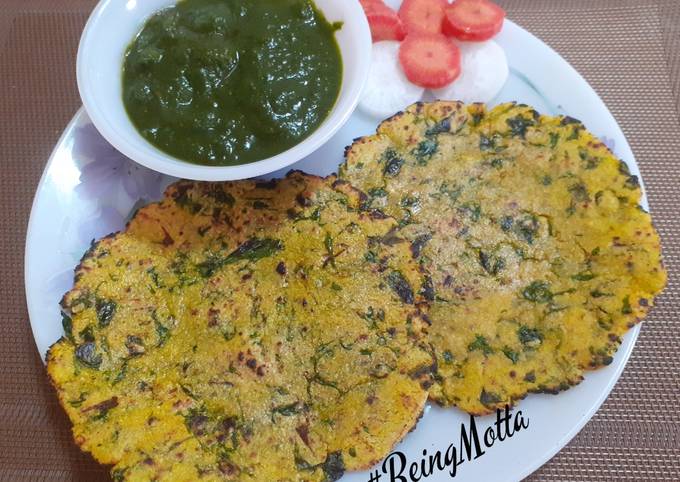 Methi Makke Ki Roti Recipe by Jasmin Motta _ #BeingMotta - Cookpad