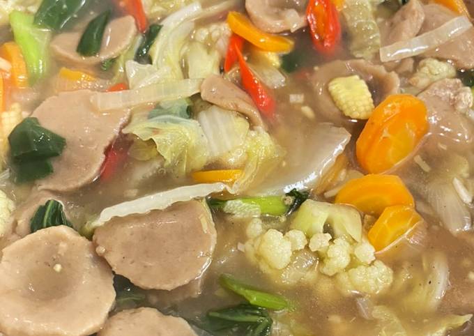 Resep Capcay Sayur Bakso oleh Anggun Gema - Cookpad