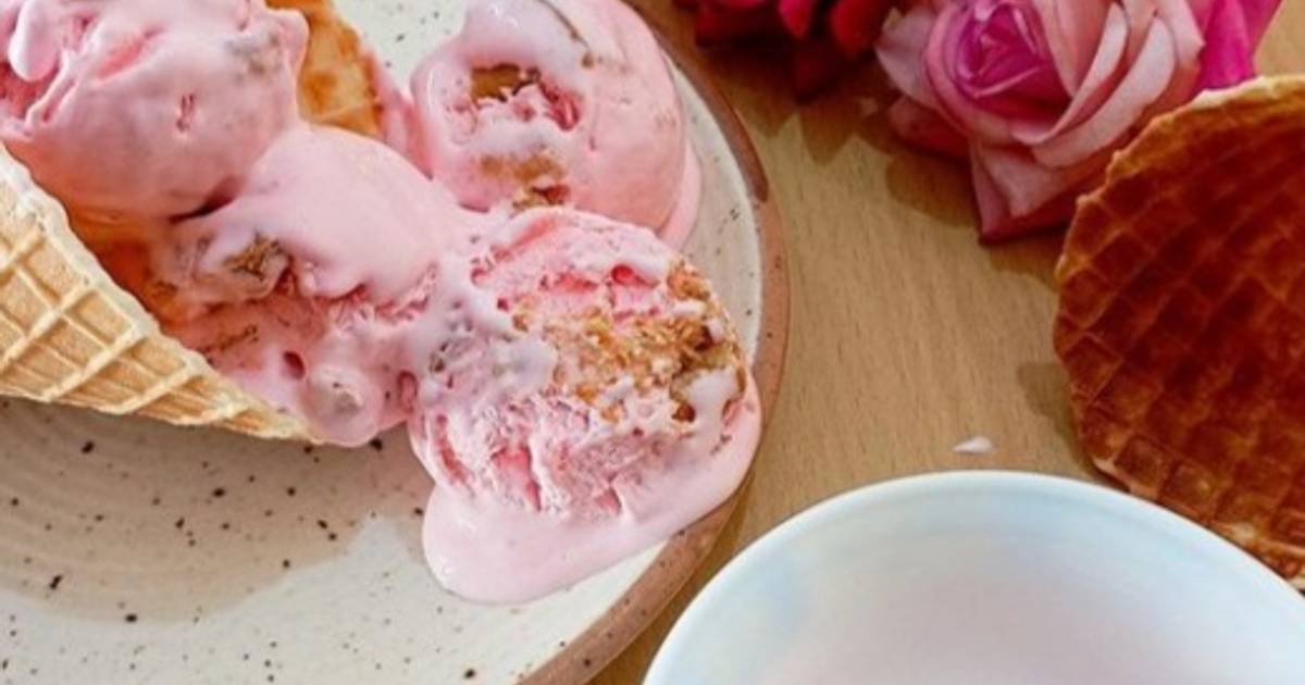 Rose Ice Cream Recipe by Sneha Patel - Cookpad