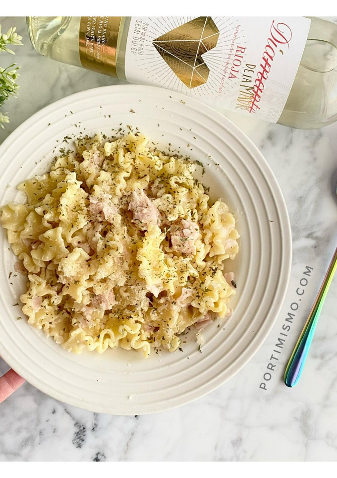 Pasta Mafalda Corta Al Vino Blanco Receta de Portimismo (Jen)
