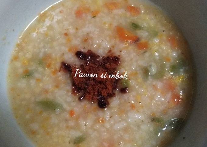 Resep MPASI nasi tim ayam sayur oleh Pawon si mbok - Cookpad