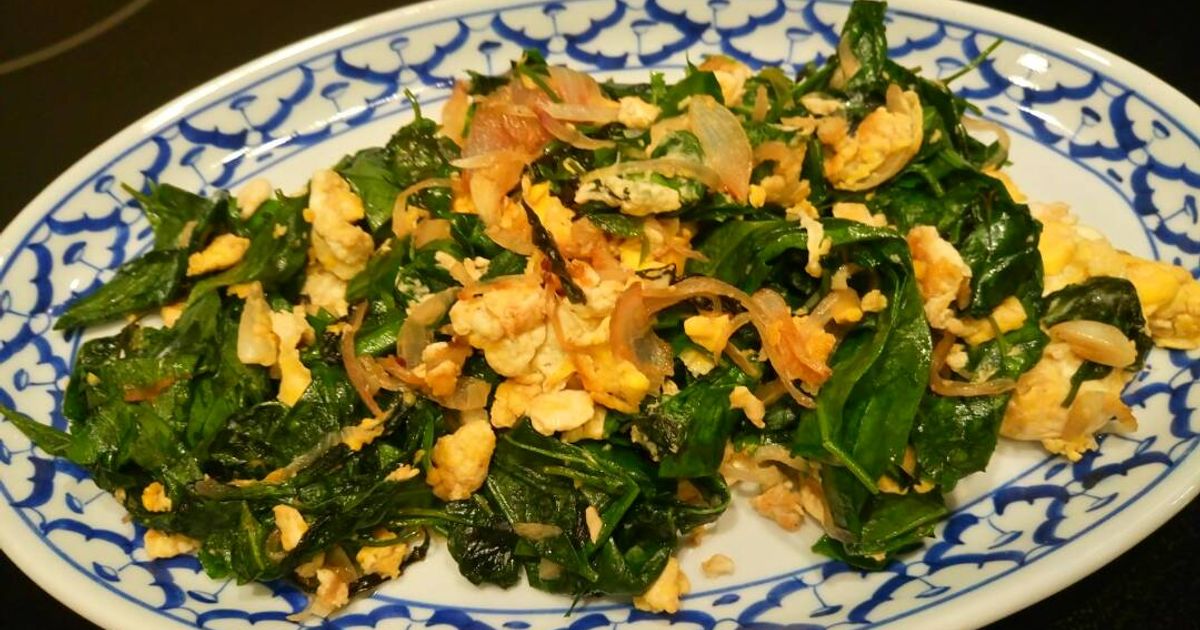 Resep Stir Fry "Melinjo" Young Leaves With Eggs (Pak Liang Pad Kai ...