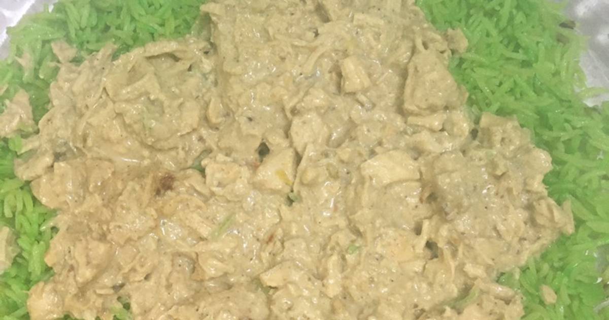 طريقة عمل رز اخضر بالدجاج على اصولها بطريقة سهلة وسريعة من Om Aliosh ...