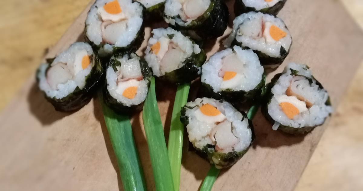 Resep Flower Mini Sushi simple (for kids) oleh Rani Ariefah - Cookpad