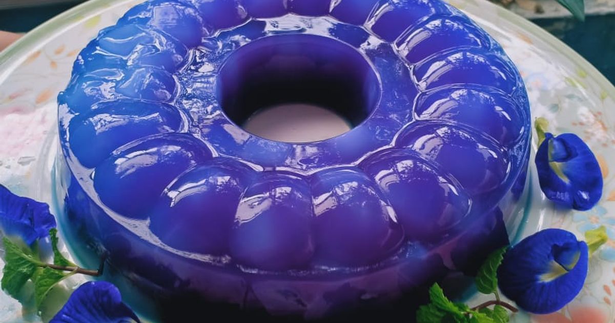 Resep Puding Bunga Telang Nata De Coco oleh Ifa Hanifah - Cookpad