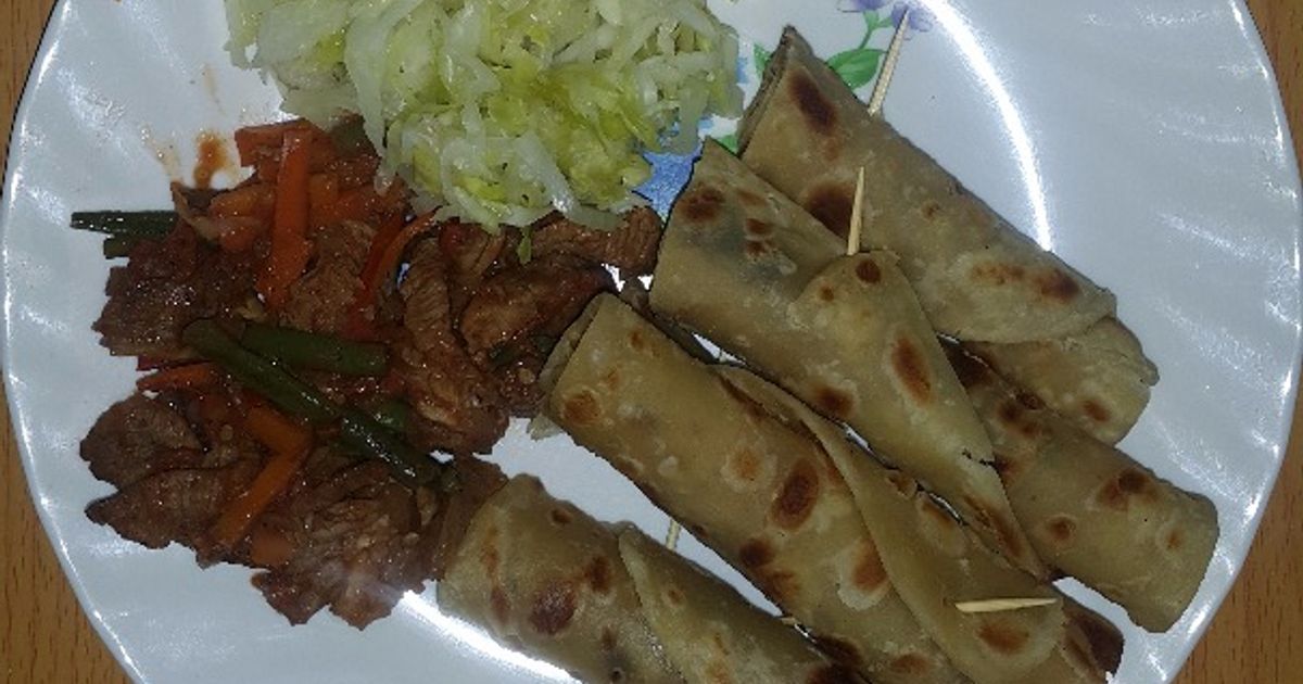 Beef Served With Chapati And Steamed Cabbage Recipe by Jean Pierre ...