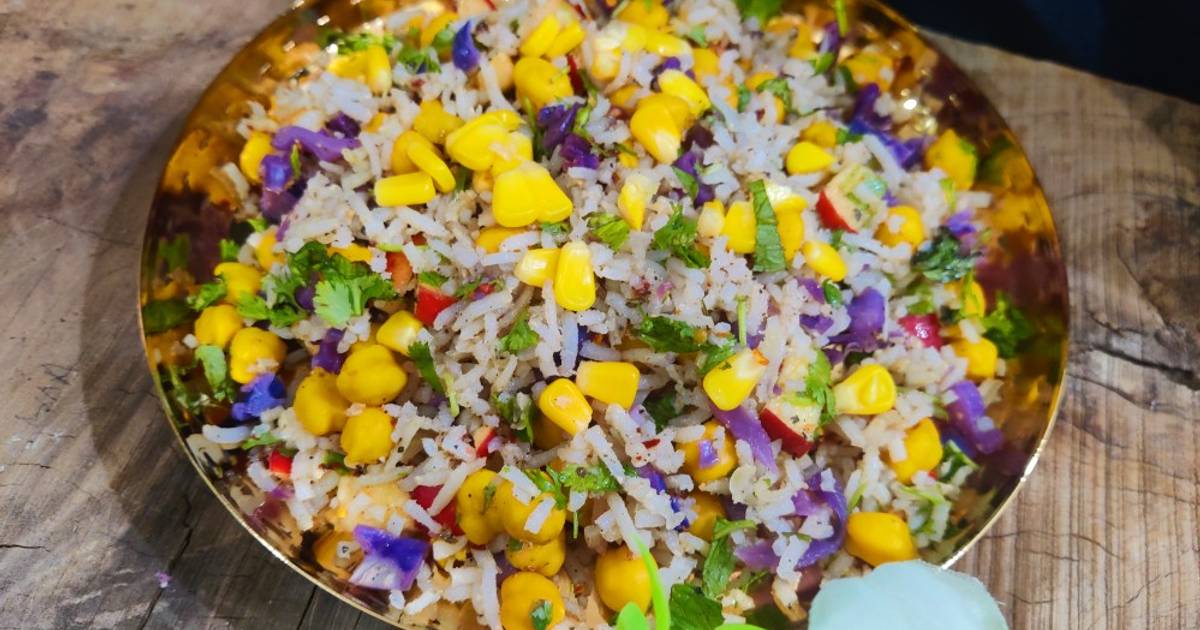 Colourful Rice Salad Recipe by Susmita Patnaik - Cookpad