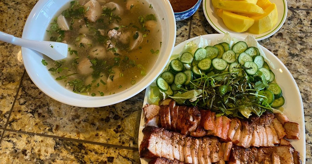 Taro Soup With Char Siu Pork Recipe By Minh Hayes