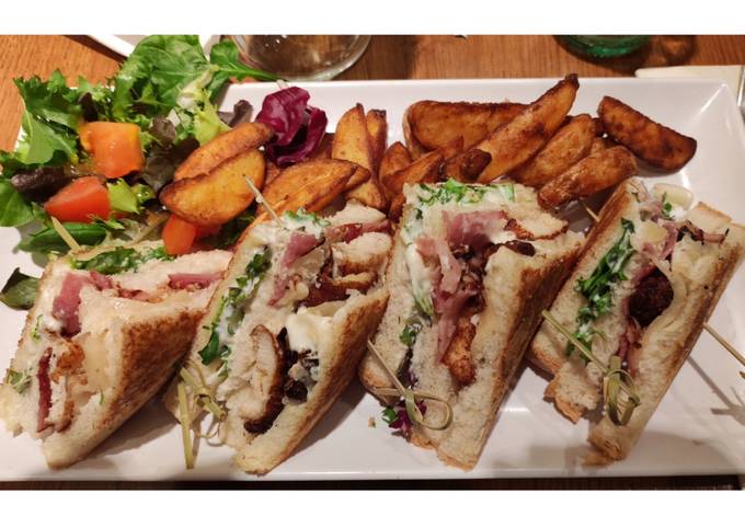 Sándwich vegetal con patatas y ensalada Receta de Claudia Garcia- Cookpad