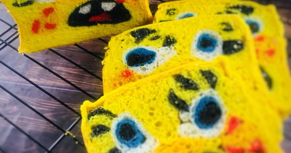 Resep Roti Tawar Karakter Spongebob oleh Indah Theng - Cookpad