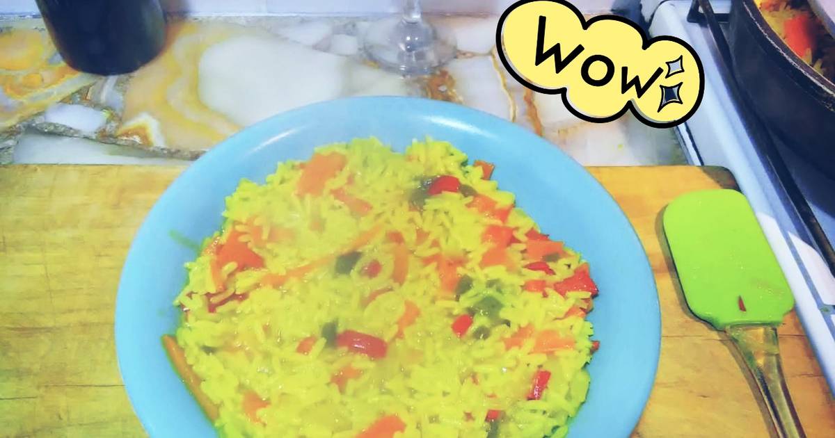 Arroz Amarillo con Vegetales 🥕🌶 Receta de Maria Victoria