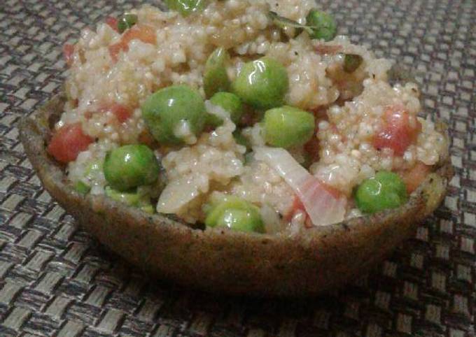 Finger millet katori with vegetable samak rice Recipe by Rashi Sharma ...