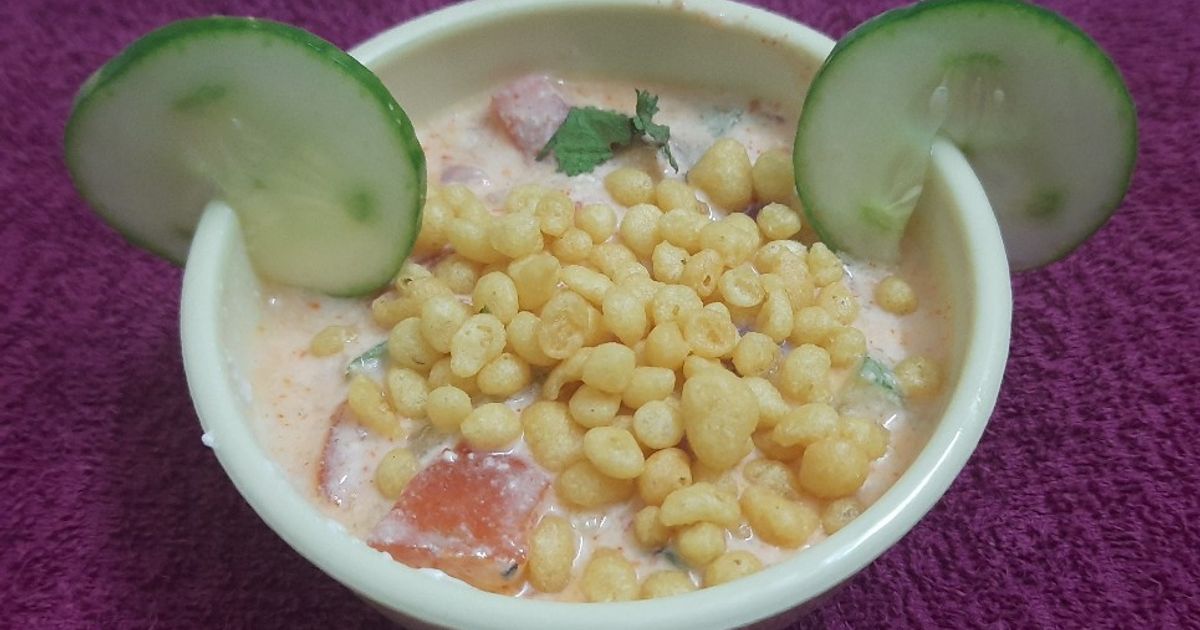 Boondi Veg Raita Recipe by Asha Gohil - Cookpad