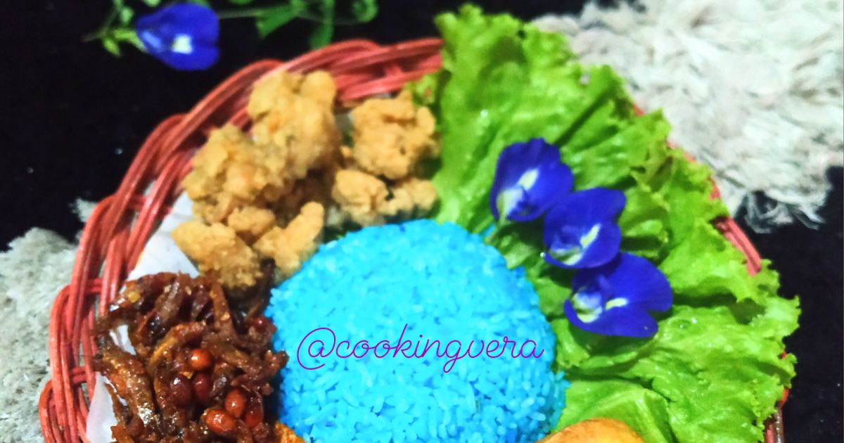 Resep Nasi Uduk Bunga Telang Rice Cooker Khas Betawi oleh Cooking Vera ...