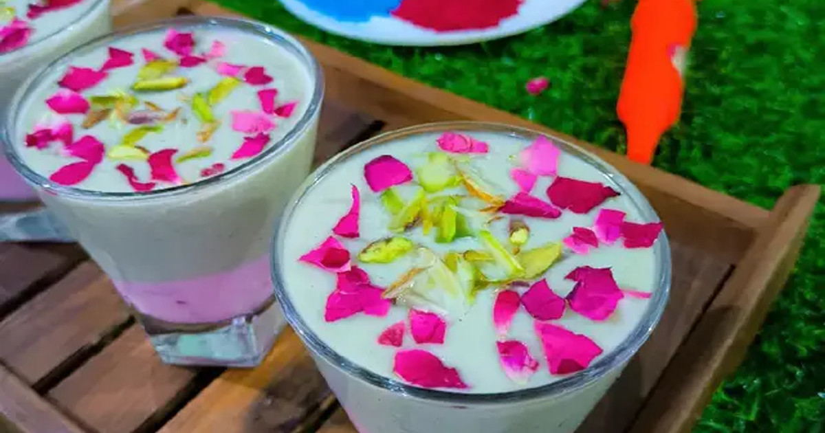Thandai Rose Lassi Recipe by Asmita Rupani - Cookpad