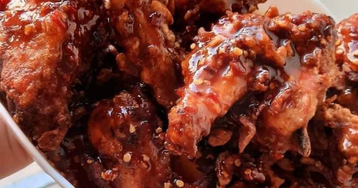 CRISPY HONEY CHILLI WINGS🤩 Recipe by Umria Salma Imran - Cookpad