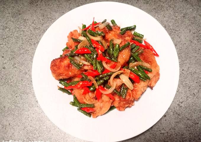 Resep 54. Tumis Sayap Ayam Goreng dan Kacang Panjang oleh Maya Qomkriah ...