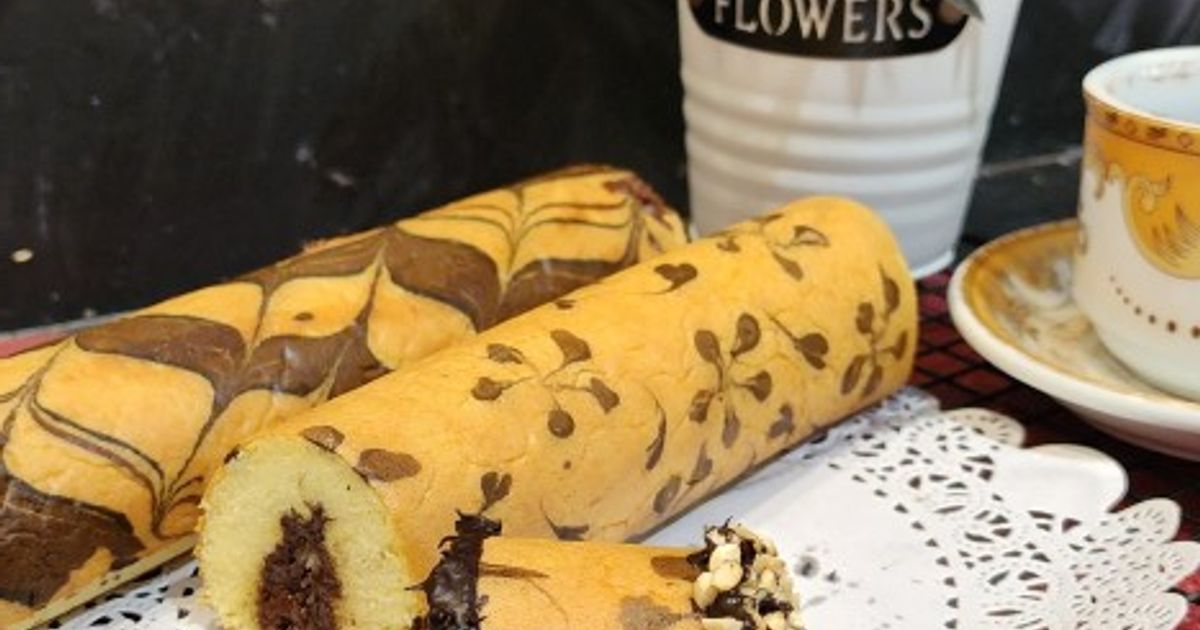 Resep 351. Batik Mini Roll Cake/Bolu Gulung Batik Mini oleh Ibu Endah ...