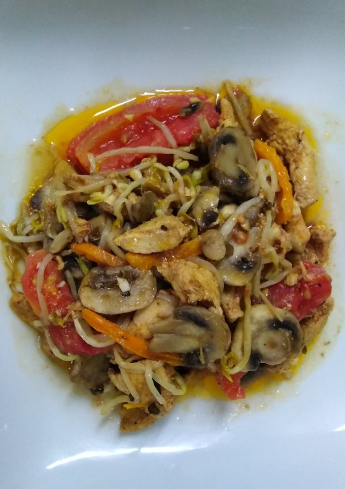 Saltado De Pollo Con Frejolito Chino Y Champignones Receta de Rosa ...