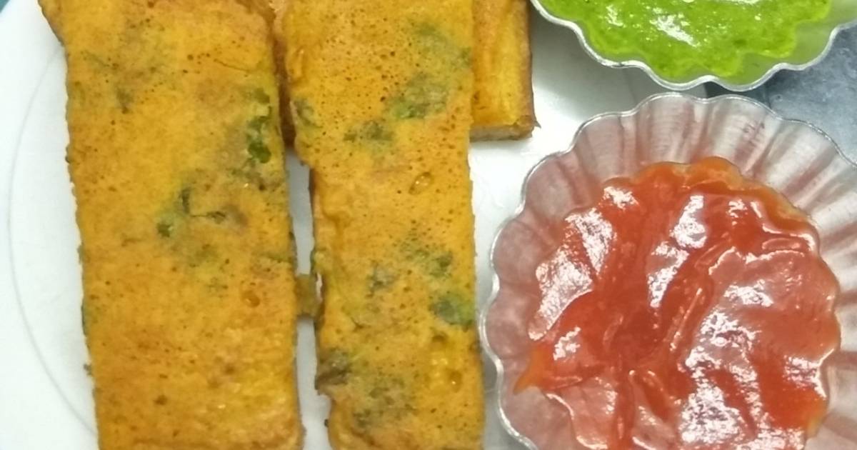 ब्रेड पुडला (Bread pudla recipe in hindi) रेसिपी बनाने की विधि in Hindi ...