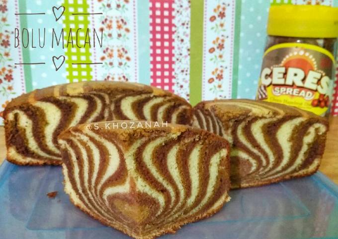 Resep Bolu Macan / Zebra / Marmer Cake oleh Siti Khozanah - Cookpad