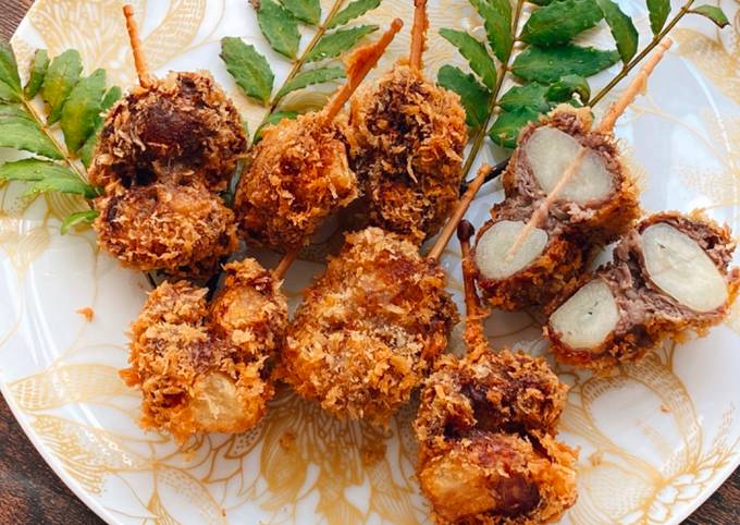 Japanese Garlic Kushiage (Fried Garlic Skewers) Recipe by Aunty Eiko's ...