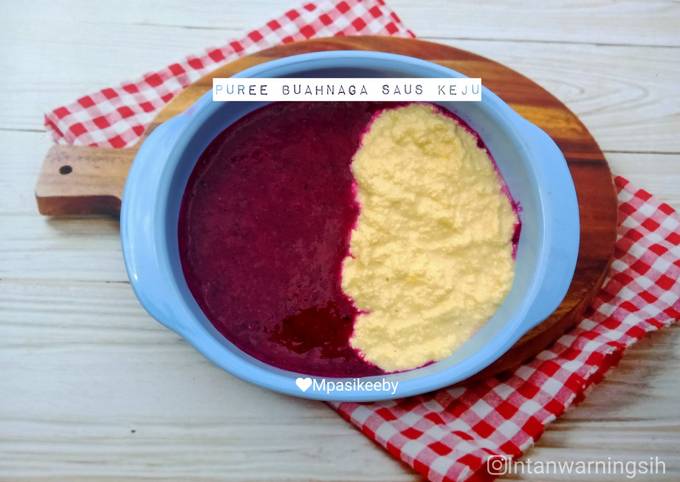 Resep Puree buah naga saus keju || snack Mpasi 6 bulan oleh ...