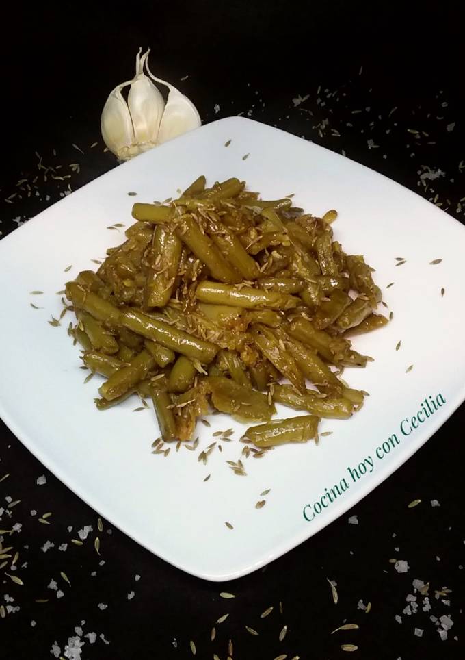 Judías verdes redondas, salteadas Receta de Cecilia Lascaux "Cocina Hoy ...
