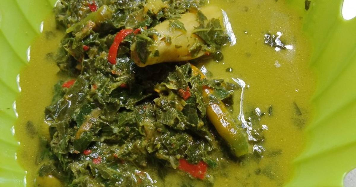 Resep Gulai Daun Ubi Tumbuk oleh Ummu Mubarok Devi Manik - Cookpad