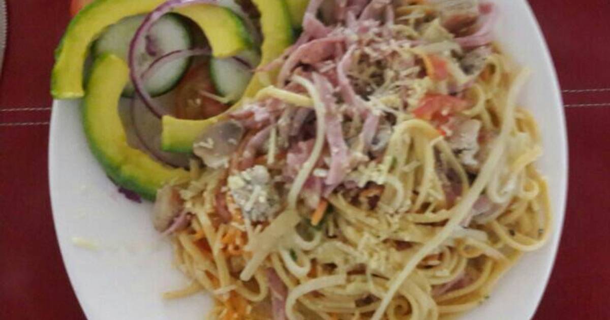 Spaghetti con pechuga de pollo - 278 recetas caseras- Cookpad