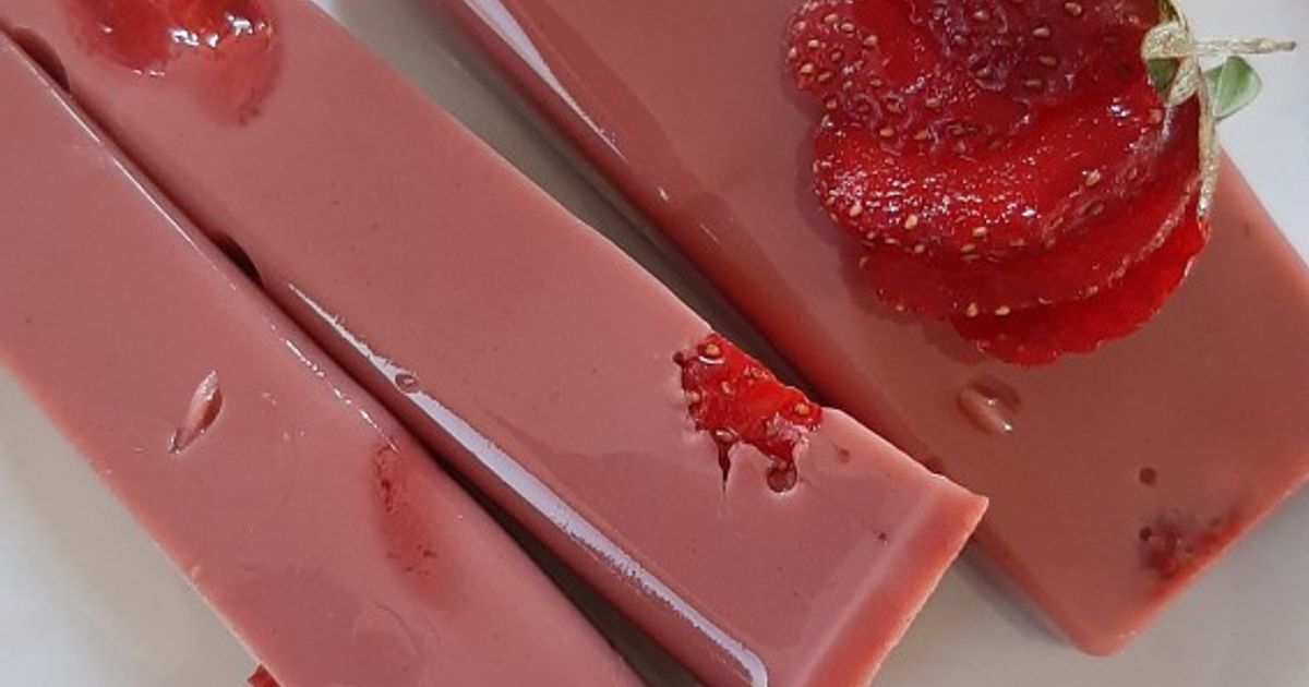 Resep Puding Susu Red Velvet Strawberry Instan oleh Florensia Wenda ...