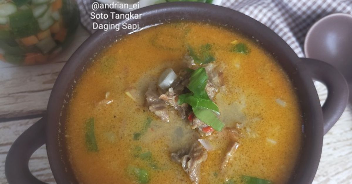 Resep Soto Tangkar Daging Sapi oleh Bunda Ei - Cookpad