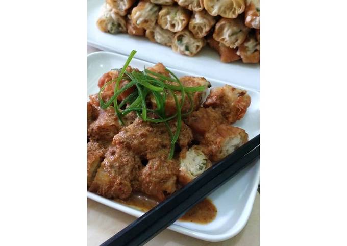 Resep Cakwe isi siram saus kacang ala mamani oleh Pawon alit Mamani ...