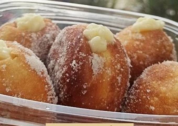 Bombas rellenas con crema pastelera y Nutella Receta de Cristina ...