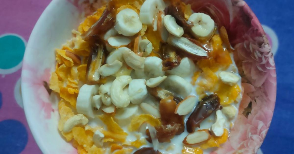 Milky Corn Flakes Recipe by Sangita Saha - Cookpad