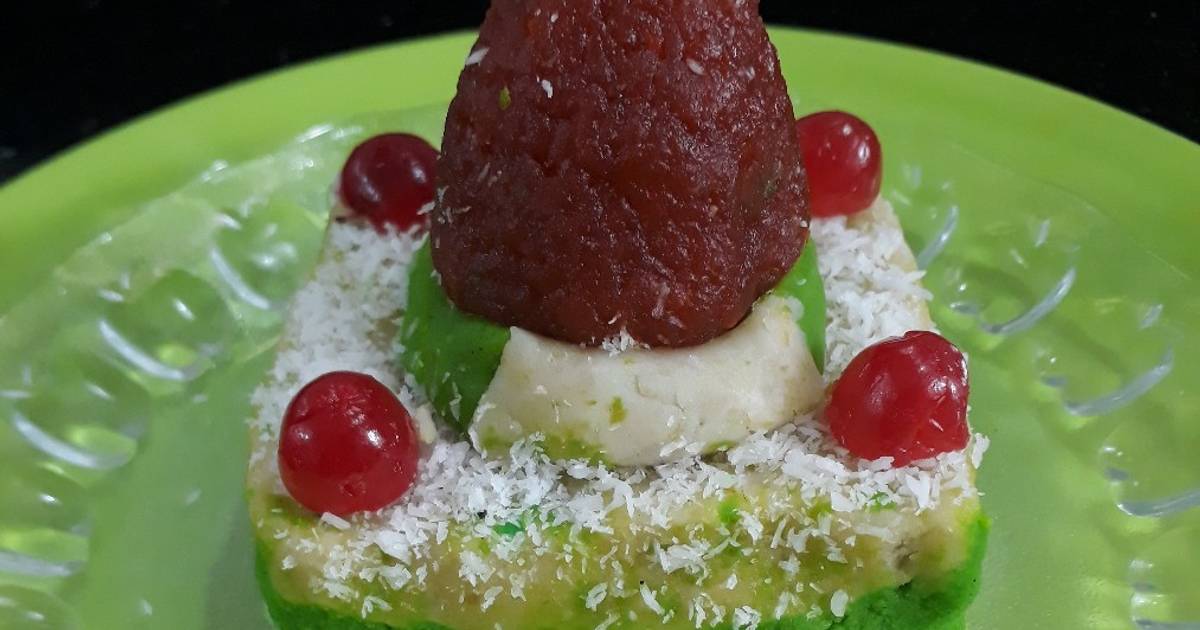 TriColor cashew and coconut sweet Recipe by Sonia Kriplani,,, - Cookpad