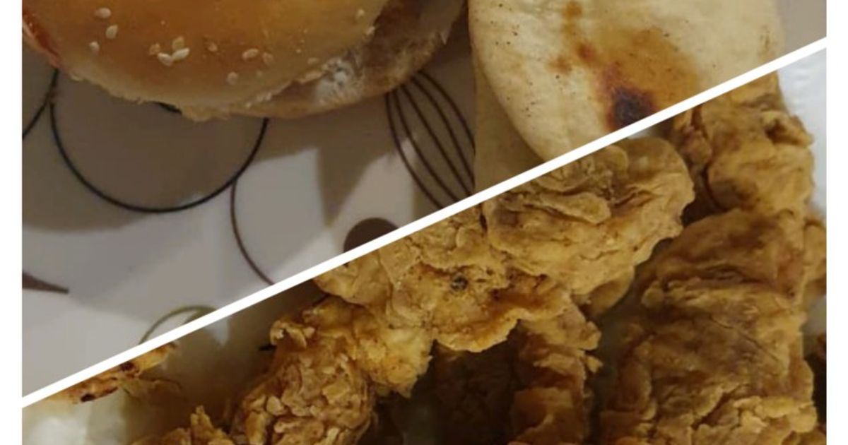 Crispy Chicken With Paratha And Burger Recipe by Sadia Asif - Cookpad