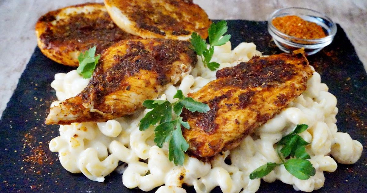 Pollo Cajún Con Mac And Cheese Receta de la cocina fácil de lara