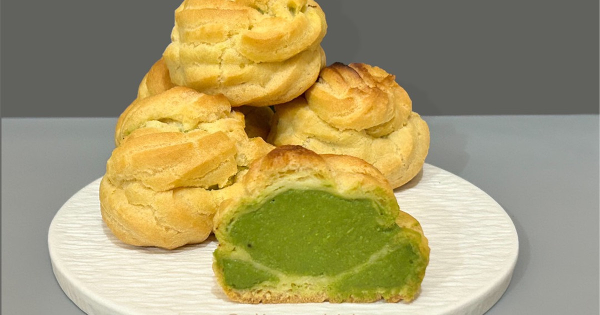 Resep Choux Matcha Cream oleh Elia Wahid - Cookpad