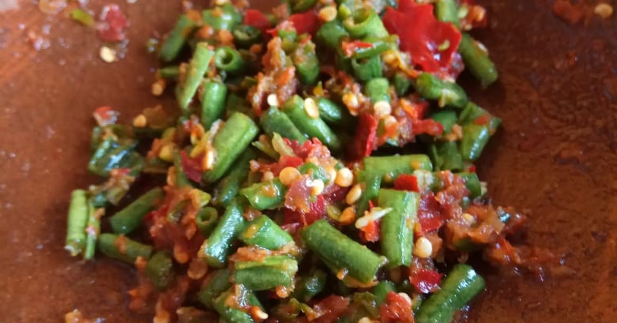 Resep Pencok Kacang Panjang Simple oleh Mommy Ken - Cookpad