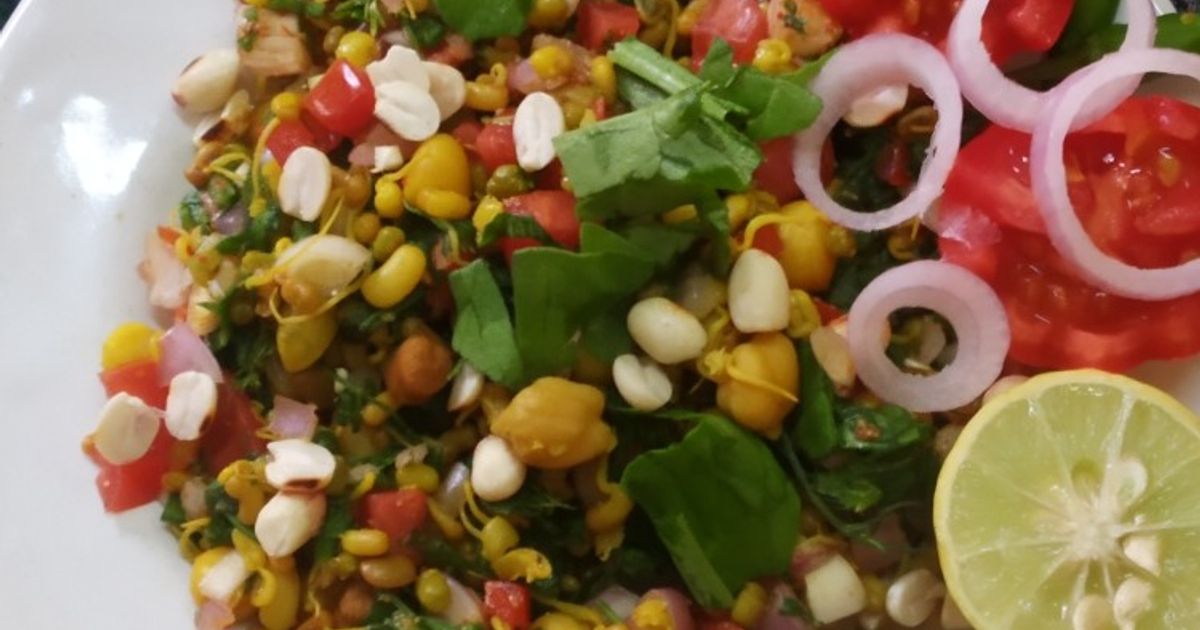 Healthy Mix Sprout Salad Recipe by Najnin Khan - Cookpad