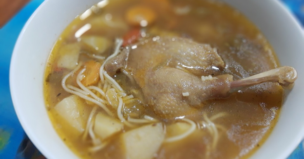 Sopa De Pato Con Cabello De ángel Receta de Yovanis Liens- Cookpad