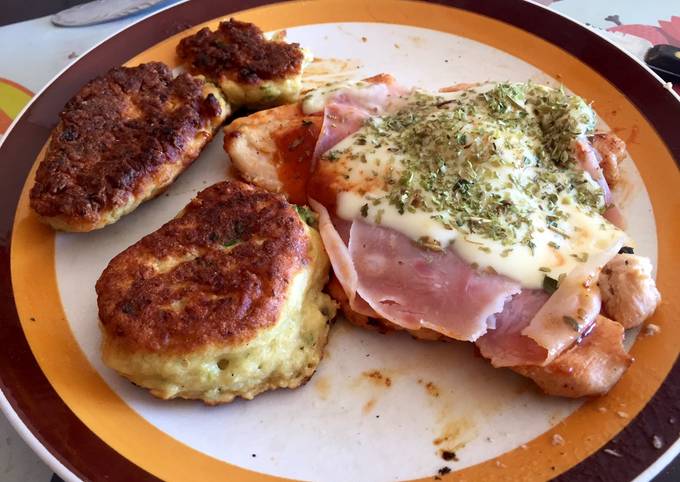 Pechuga grillada napolitana con bocadillos de coliflor Receta de ...