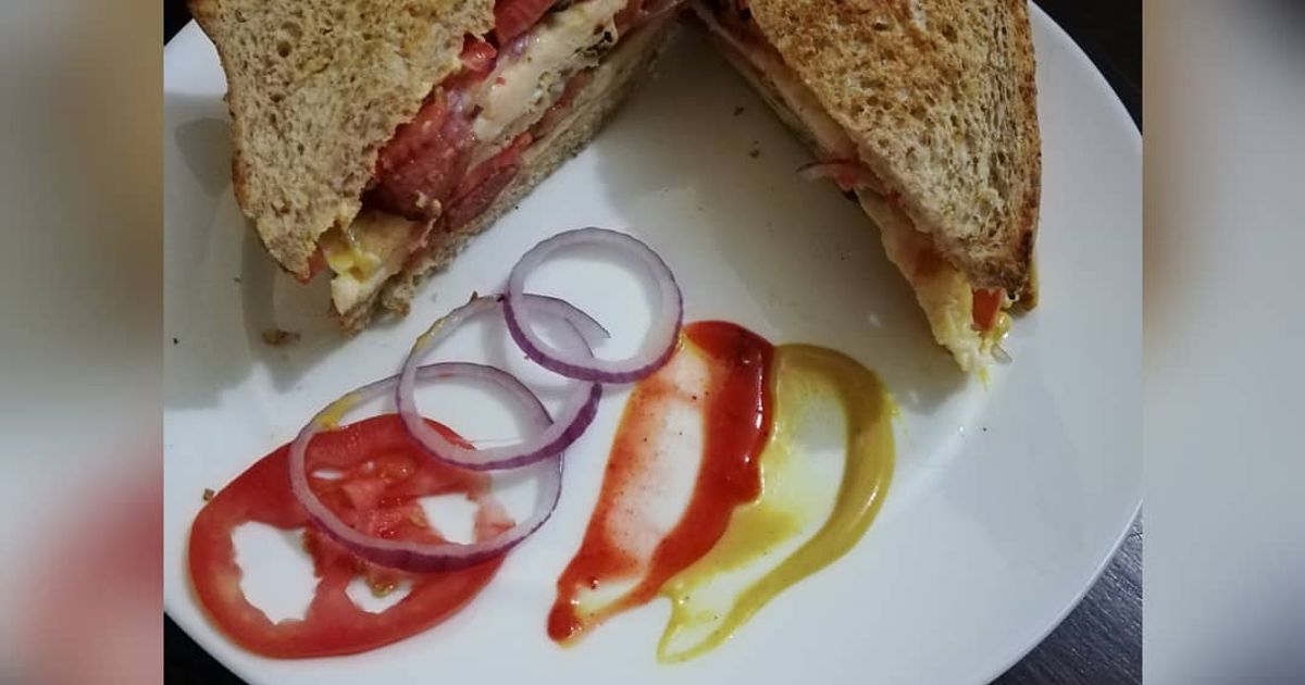 Double Stack Egg Smokies Sandwich Recipe by Baraka M Glory - Cookpad