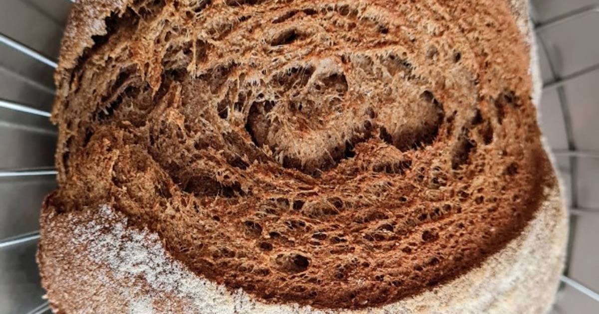 Pan integral económico 🍞 larga fermentación (24 horas) 🍞 3 ingredientes ...