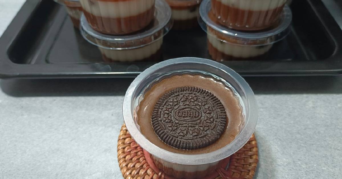 Resep Puding Cup Tiramisu Oreo oleh Endah MRP - Cookpad