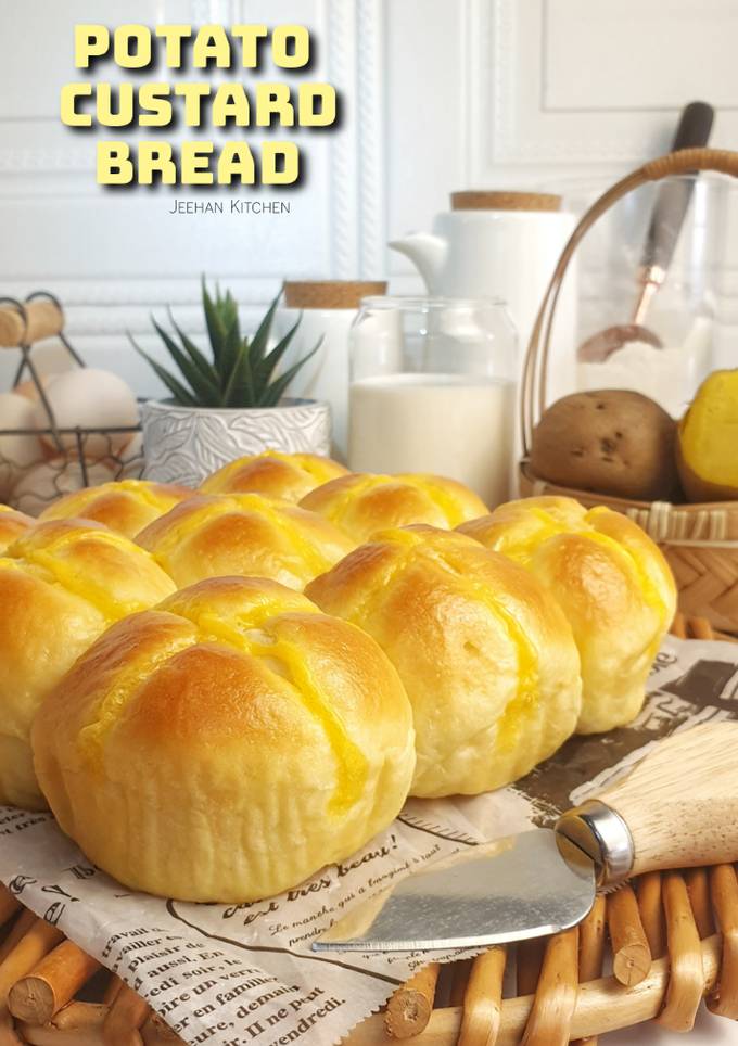 Resep Potato Custard Bread oleh Mommy Nawla#Jeehan - Cookpad