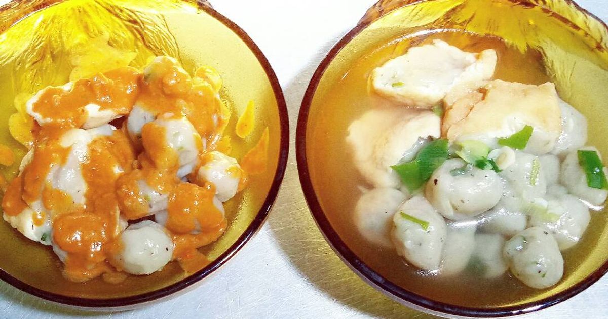 Resep Cilok Kuah Bakso + Cilok Saus Sambal Kacang oleh Ayu Rizkya Fahmy ...