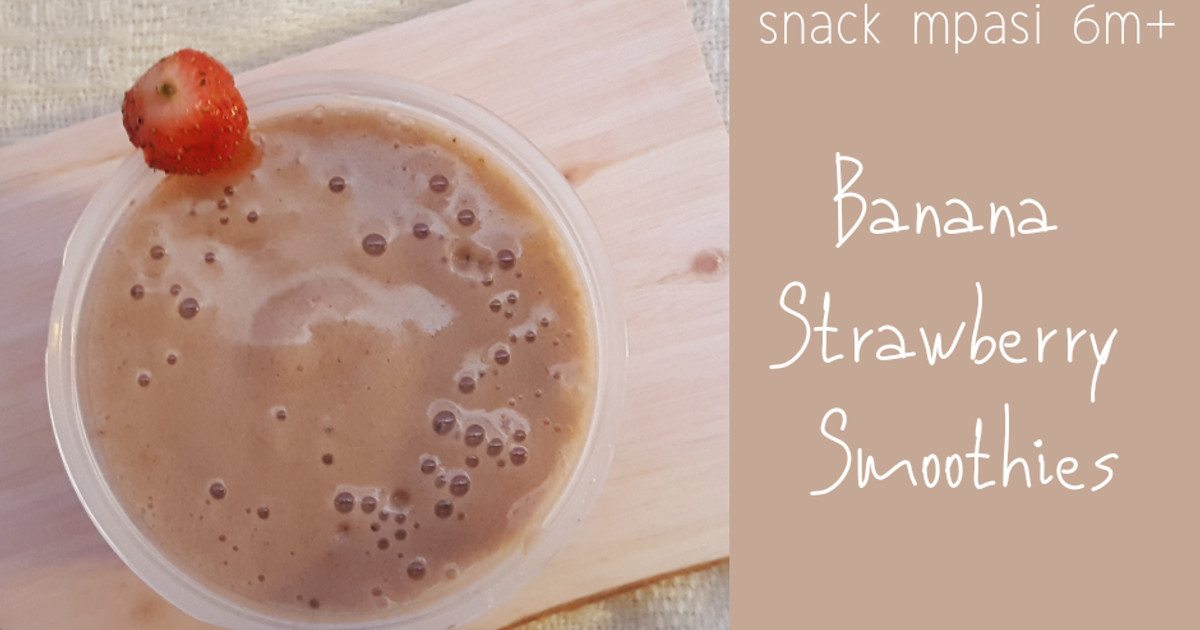 Resep Smoothies Pisang Stroberi Snack Mpasi 6m+ oleh ulysiradj - Cookpad